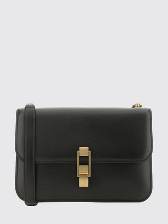 Saint Laurent Mini-Umh&auml;ngetasche von aus Kalbsleder mit Patte und Logo