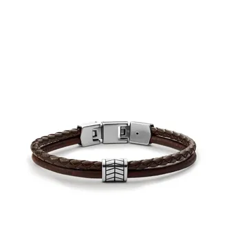 Fossil Vintage Casual Armband Braun Edelstahl - - Accessories - Herren - Braun - ONE SIZE