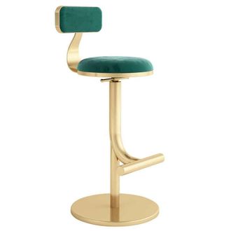 Generic Ergonomische Barhocker in Tresenh&ouml;he aus Samt, Fr&uuml;hst&uuml;cks- und Esszimmerst&uuml;hle f&uuml;r K&uuml;cheninseln, multifunktionale, mechanisch h&ouml;henverstellbare Drehho