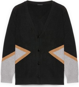 Fiorella Rubino Femme, Pulls, Noir, Taille: 36 FR Cardigan Color Block