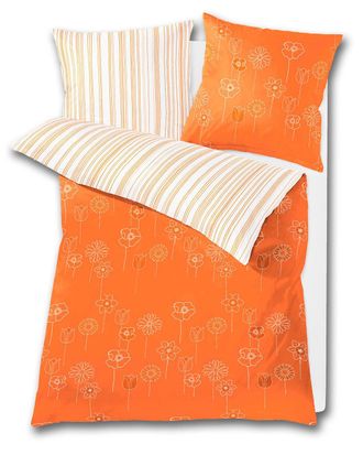 Kleine Wolke 6042333952 Bettwäsche Fiorella 135 x 200 cm und 80 x 80 cm 2-teilig Brandy