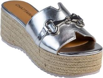 Chattawak Femme 18HCHLOEARGENT36 Sandale à Talon, Argent, 36 EU