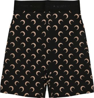 Marine Serre Femme, Sous-v&ecirc;tements, Noir, Taille: 38 FR Moon Jersey Mini Shorts