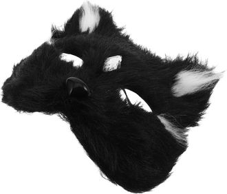 Valiclud Masquerade Fuchs Halbgesichtsmaske mit Strassverzierung Pl&uuml;sch Fuchsmotiv Vintage Halloween Kost&uuml;maccessoire f&uuml;r Damen und Herren f&uuml;r Cosplay und Mask