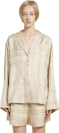 Toteme Monogram Silk PJ Shirt