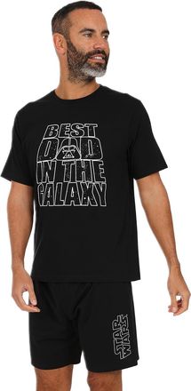 Star Wars Kurzes Pyjama-Set f&uuml;r Herren mit Aufschrift Best Dad in the Galaxy, Schwarz, XXL