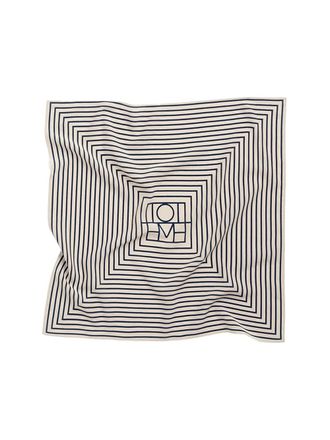 Toteme Silk Monogram Scarf - Cream