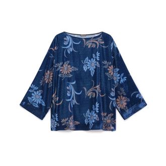 Maliparmi Maliparmi, Femme, Blouses et Chemises, Bleu, Taille: 38 FR Chemise Collection Imprim&eacute;e