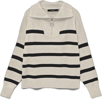 Vero Moda VMSABA Stripe LS Highneck Blouse GA NOOS