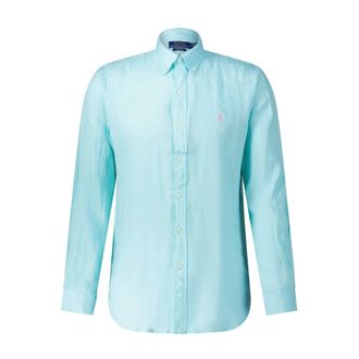 Polo Ralph Lauren Homme, Chemises, Bleu, Taille: XL Chemise en lin coupe personnalis&eacute;e