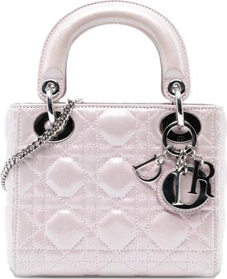 Dior mini sac à bandoulière Lady Dior en peau dagneau (2016) - Rose