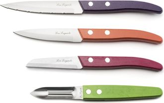 Lou Laguiole Essentiel Messerset, Edelstahl, rostfrei, Bois Teinté, 22 x 13 x 2 cm