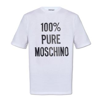 Moschino T-Shirt mit Logo - - Tops - Herren - Wei&szlig; - 2XL