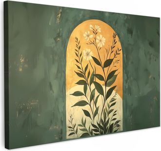 MuchoWow © Bild auf Leinwand Groß 120x80 cm XXL Schlafzimmer Bilder Badezimmer Wand Deko Wohnzimmer Modern Wanddeko Bilderwand Geschenk Pflanze - Blumen - Weiß