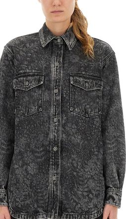 Golden Goose Laser Flowers Shirt - Black