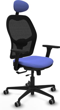 Piqueras y Crespo Ergonomischer Stuhl mit 3D-Armen, h&ouml;henverstellbare Lendenwirbelst&uuml;tze und festes Kopfteil, ausgestattet mit Syncro/Traslack und injiziertem Schaumsto