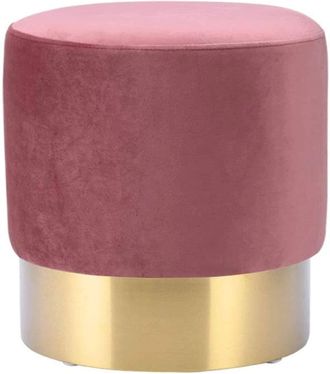 Generic Schminkstuhl, nordischer Stoff-Fußhocker für Wohnzimmer und Frisiertisch, stilvolle Fußstütze und Schuhbank, 35 × 42 cm (Rose) - vielseitiger Schminkh