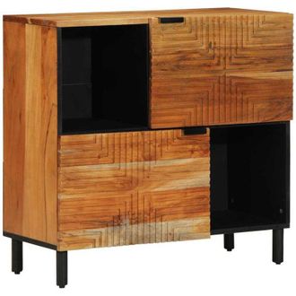 vidaXL Sideboard 80x33x75 cm Massivholz Akazie - Vidaxl
