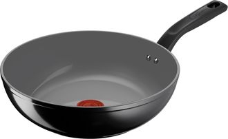 Lagostina Wok Tropfen, 28 cm, Antihaft-Keramikbeschichtung, optimale Gleitf&auml;higkeit, einfache Reinigung, umweltfreundlich, Thermo-Signal, sicher, induktionsgeei