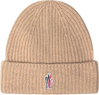 Moncler unisex, Accessoires, Brun, Taille: L Wool Knit Beanie