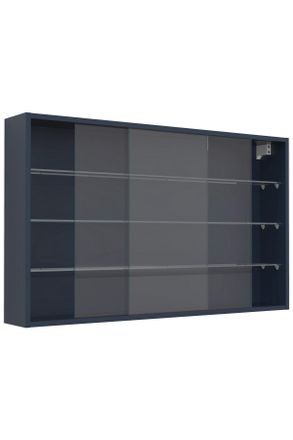 MID.YOU Mid.you H&auml;ngevitrine Drivalo, Anthrazit, Glas, 3 F&auml;cher, 100x60x15 cm, h&auml;ngend, Wohnzimmer, Wohnw&auml;nde, Vitrinenschr&auml;nke