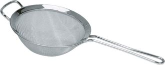 GEFU Sieb PASSO &Oslash; 19 cm - Profi-K&uuml;chensieb aus Edelstahl mit verst&auml;rktem Gewebe & Aufh&auml;nge&ouml;se | Formstabil & sp&uuml;lmaschinengeeignet | Feinsieb f&uuml;r K&uuml;che