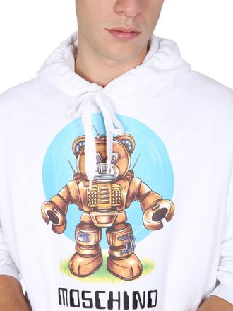 Moschino Teddy Print Sweatshirt - White
