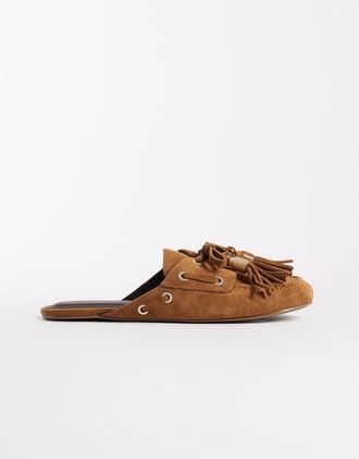 Asos Marnie - Bootsschuhe im Mules-Stil in Hellbraun-Brown