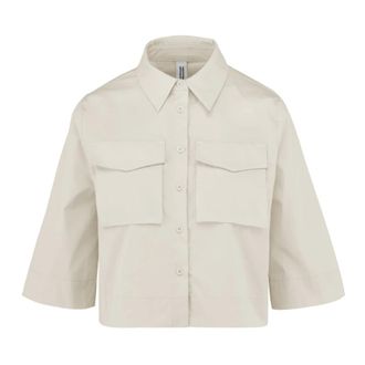 Bomboogie Femme, Blouses et Chemises, Beige, Taille: 44 FR Chemise &agrave; manches courtes