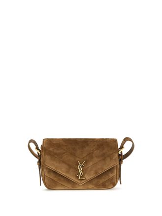 Saint Laurent Womens Shoulder Bag Loulou Suede Orange-Caramel-Cognac Orange/caramel/cognac