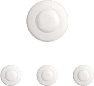 Villeroy & Boch Afina Suppenteller 25 cm Wei&szlig;, Sp&uuml;lmaschinenfest, Mikrowellensicher, Geschirr, Keramik, Pastateller, Tiefer Teller Stapelbar, Premium Porzellan (Packu