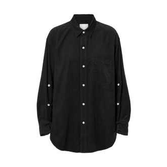 Citizens Of Humanity Chemise Kayla en velours c&ocirc;tel&eacute; - Femme - Blouses et Chemises - Noir - Taille: 36 FR