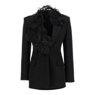 The Attico Femme, Vestes, Noir, Taille: 36 FR Single-Breasted Blazer