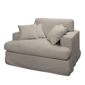 Maison Belfort home24 Sessel Morm&egrave;s Webstoff Grau/Matt Sandgrau Webstoff 129 x 95 x 105cm