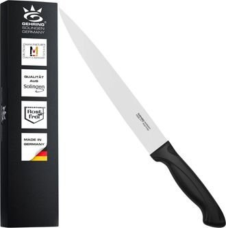 Gehring Solingen Schinkenmesser 20 cm I ergonomischer Kunststoffgriff I Fleischmesser I Schneidemesser I Serie Ergo Grip I Made in Germany