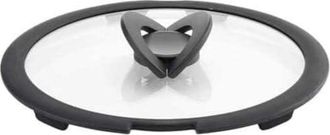 Lagostina Ingenio Induction Glasdeckel, Schwarz/Transparent, 26 cm