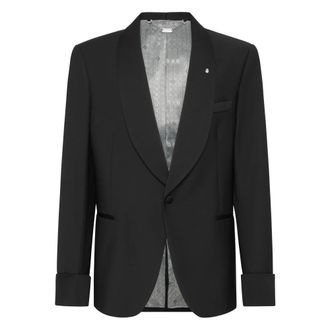 Billionaire Boys Club Homme, Vestes, Noir, Taille: 2XL Blazer Smoking Coupe Standard en Laine et Satin