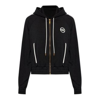 Michael Kors Femme, Sweatshirts et sweats &agrave; capuche, Noir, Taille: 44 FR SweaT-shirt With Embroidered Logo
