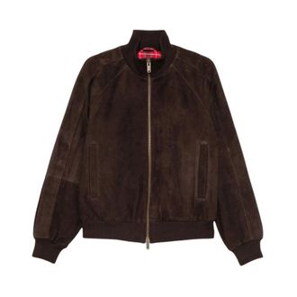 Baracuta Veste Bomber en Daim - Homme - Vestes - Brun - Taille: 2XS