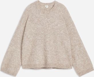 Arket Pullover Aus Alpakawolle Und Wolle -Beige