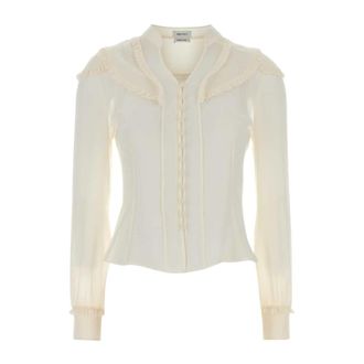 Alexander McQueen Bluse mit R&uuml;schen-Detail - - Blouses & Shirts - Damen - Wei&szlig; - S