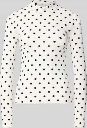 Pieces Slim Fit Langarmshirt mit Allover-Muster Modell JESHI