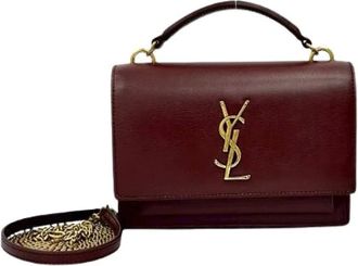Saint Laurent Pre-owned Sunset Leather 2way Bag - Femme - Pre-owned - Rouge - Taille: ONE Size