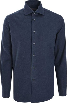 Corneliani Hemd aus Popeline - Blau