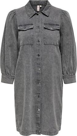 Only Onlfelica DNM Dress Noos Robe Chemisier, Medium Grey Denim, XL Femmes