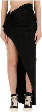 Rick Owens Femme, Jupes, Noir, Taille: 42 FR Edfu Skirt Long