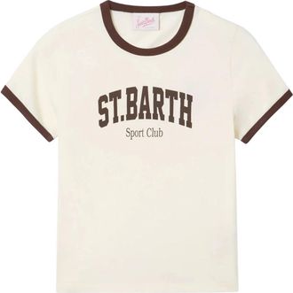 Saint Barth Femme, Tops, Blanc, Taille: 44 FR T-shirt Cotone