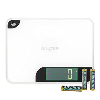 Salter Balance de cuisine numérique Salter Max planche à découper - Grande plate-forme en verre balance de cuisson électronique pour la maison, pèse les alim