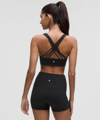 lululemon FlexyFlex Yoga-BH mit überkreuzten Trägern Leichter Halt für A-C Cups für Frauen - Größe XXS/XS in Black