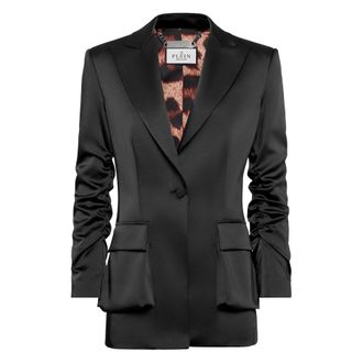 Philipp Plein Femme, Vestes, Noir, Taille: 42 FR Blazer Basique Super-H&eacute;ro&iuml;ne